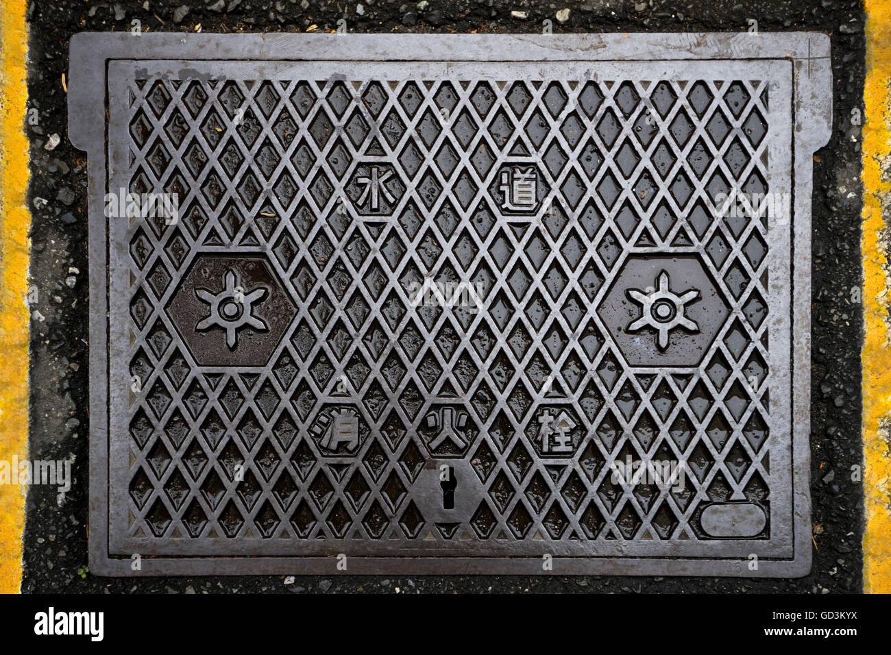 Drainage casting, tokyo, japan Stock Photo - Alamy