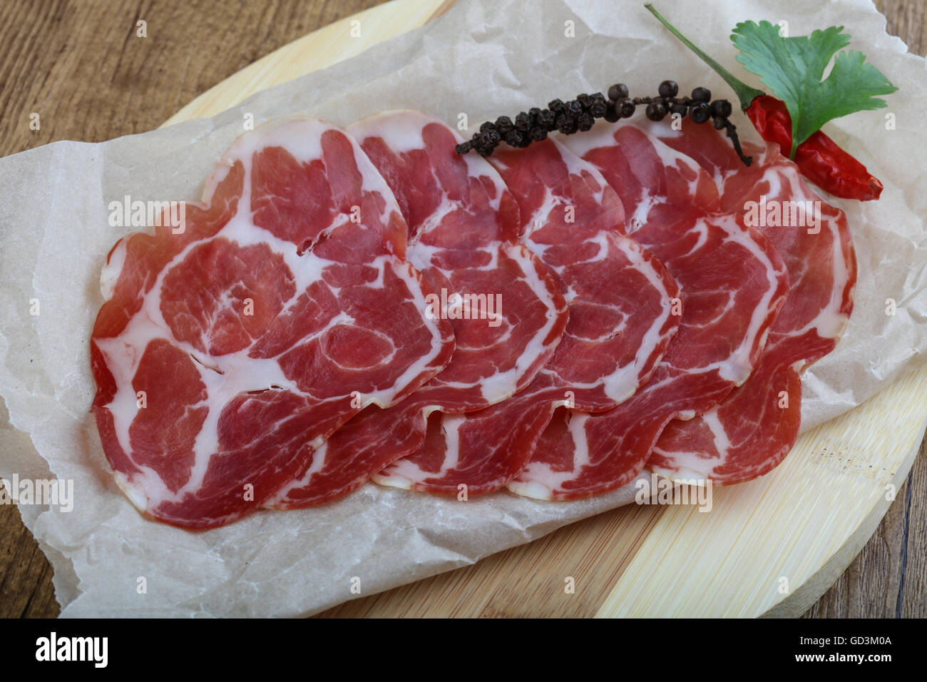 Italian Ham - Coppa Stagionata Stock Photo - Alamy
