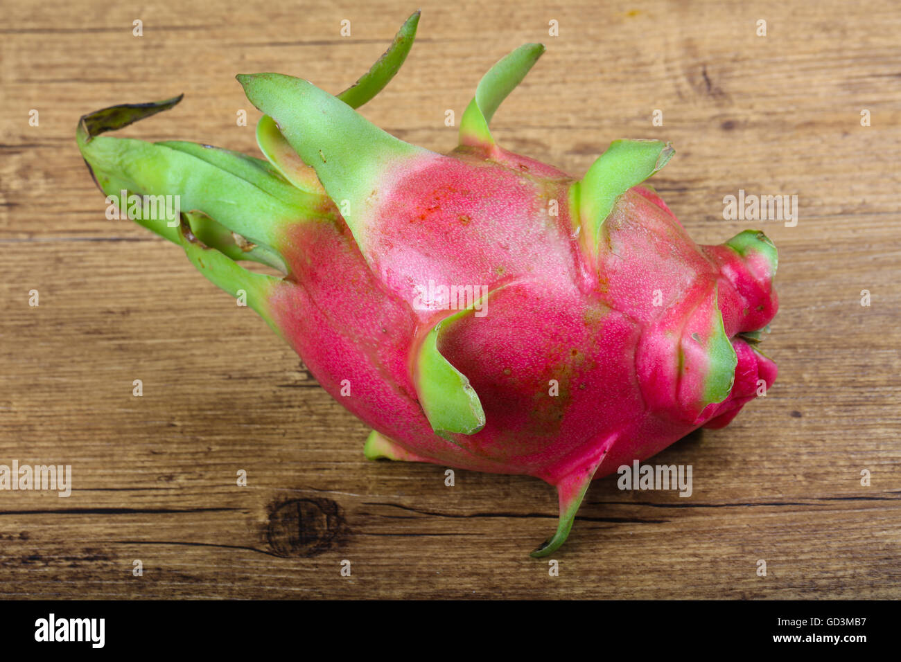 Dragonfruit - asian fruit on the wood background Stock Photo - Alamy