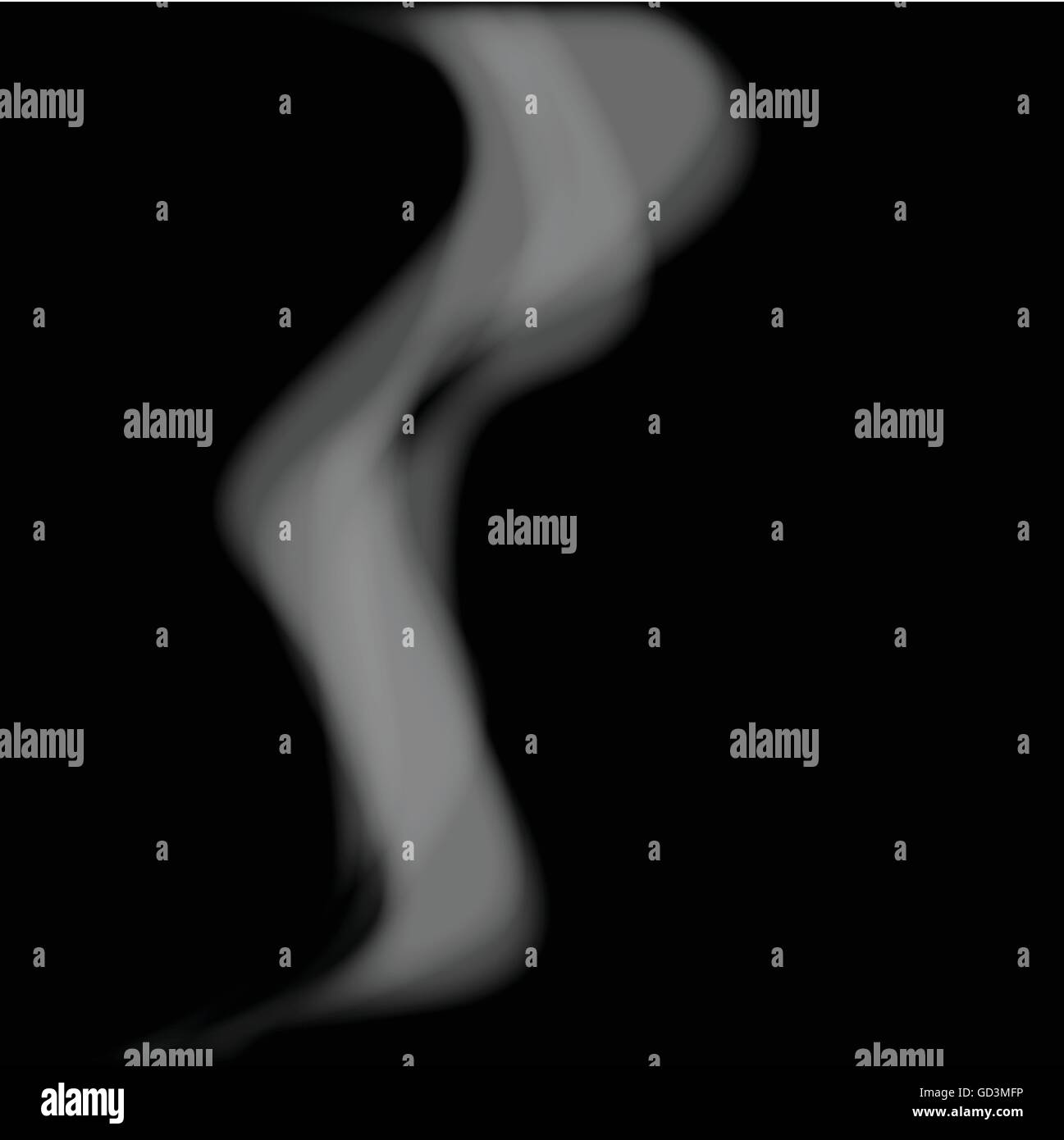 Whiffs of rising smoke set against a dark background Stock Vector Image ...