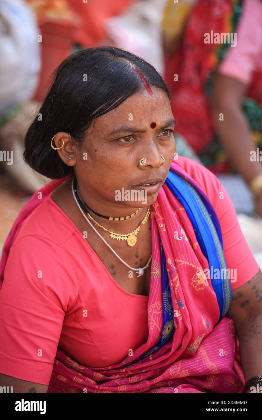 Tribal women, haat bazaar, bastar, chhattisgarh, india, asia Stock ...