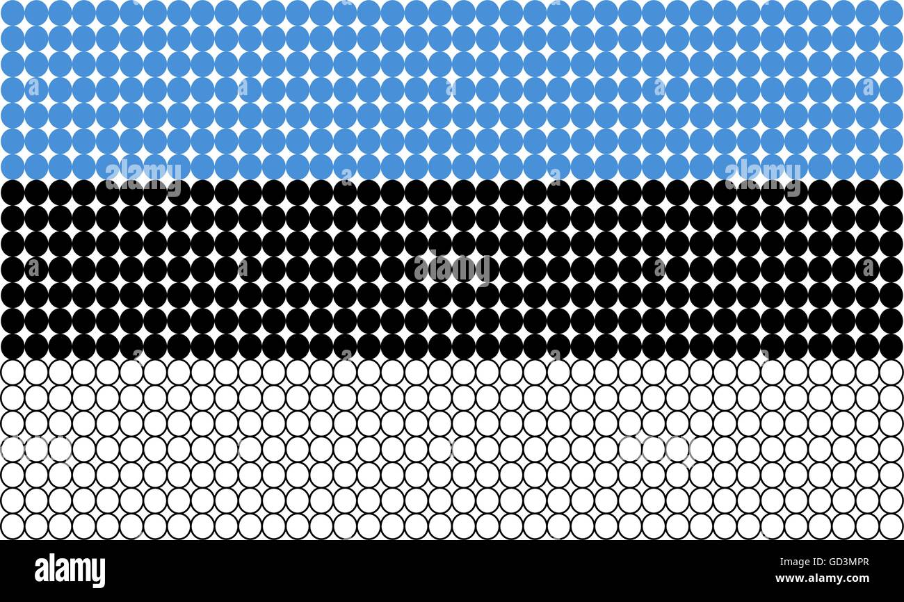 Abstract dotted flag of Estonia made from small dots or circles Stock ...
