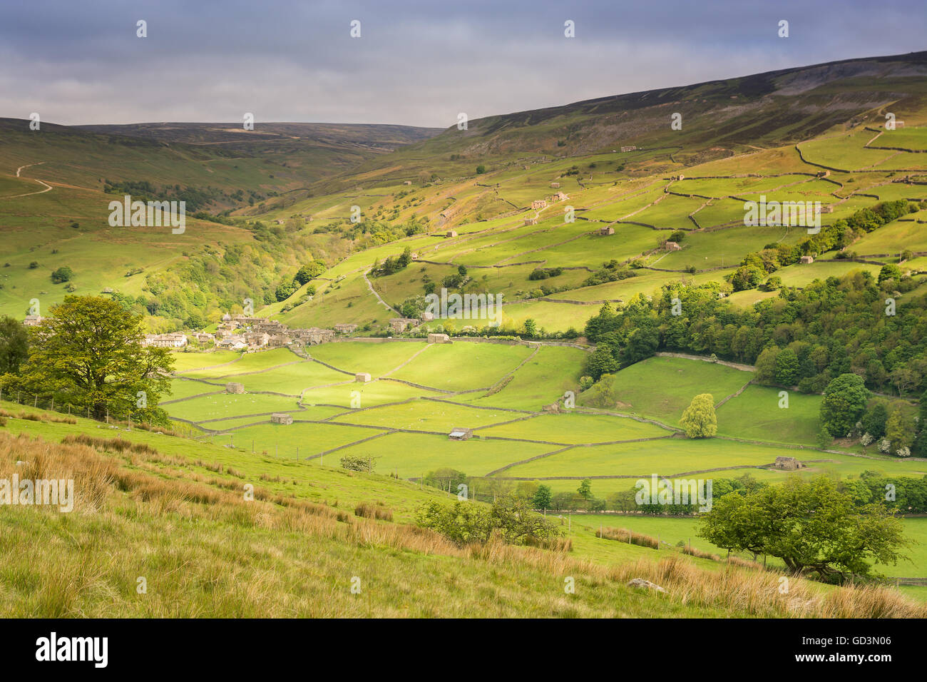 Gunnerside village in swaledale yorkshire hi-res stock photography and ...