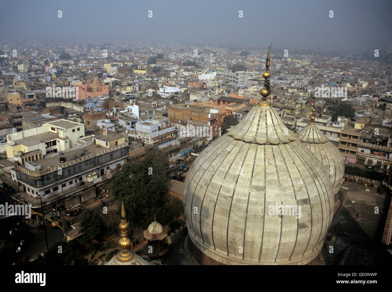 An Aerial view of old Delhi Stock Photo - Alamy