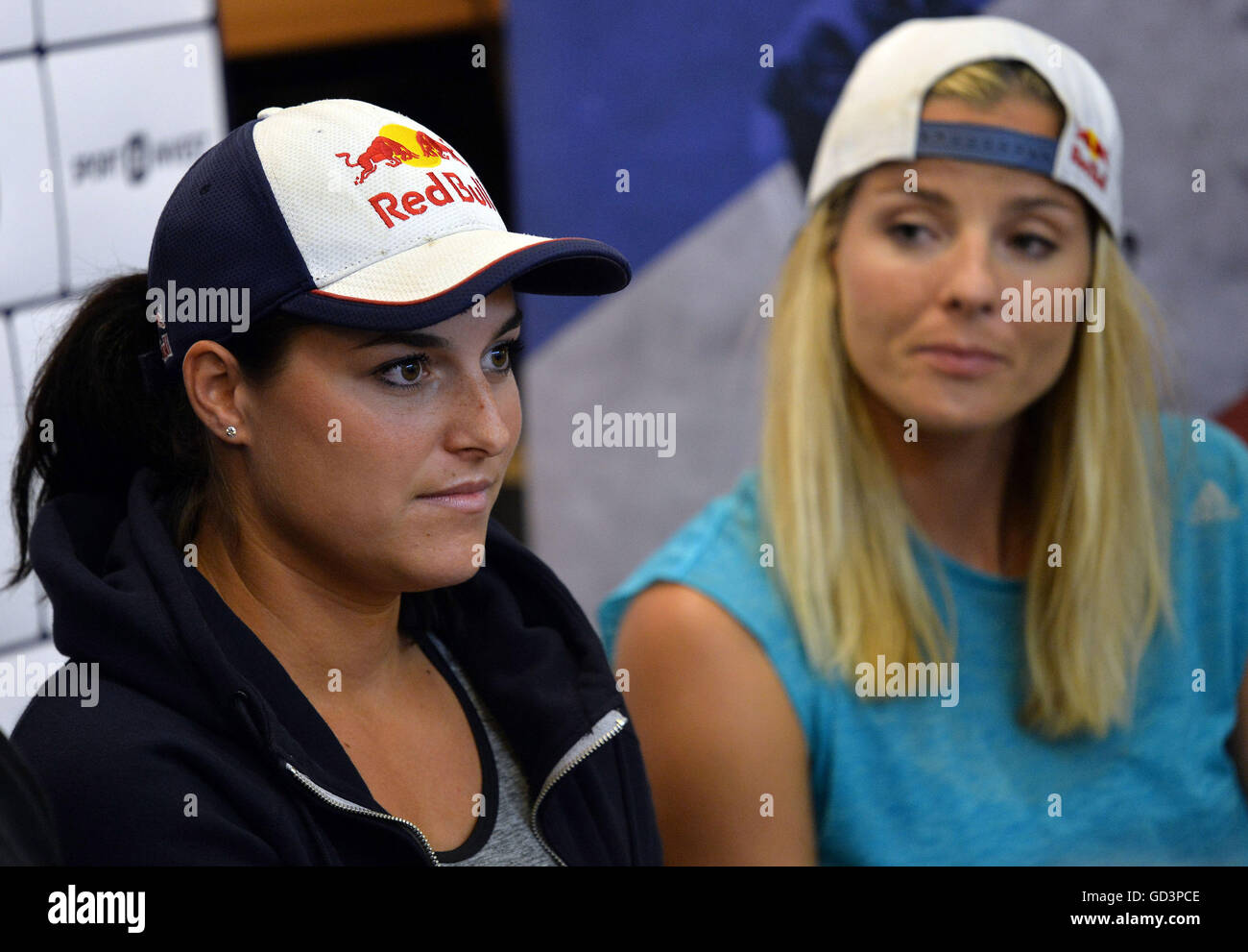 Prague, Czech Republic. 11th July, 2016. Czech beachvolleyball players ...