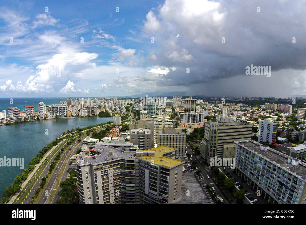 San Juan, Puerto Rico. 23rd Sep, 2014. An aerial view shows storm ...