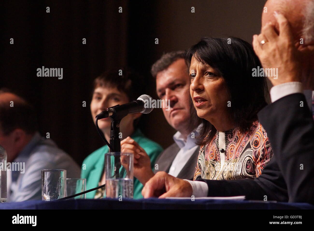 London, England. 11 July 2016. Baroness Kishwer Falkner listens as the ...