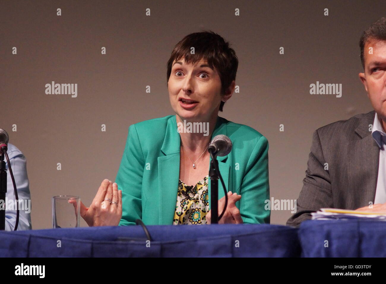 London, England. 11 July 2016. Caroline Pidgeon talks as the Liberal ...