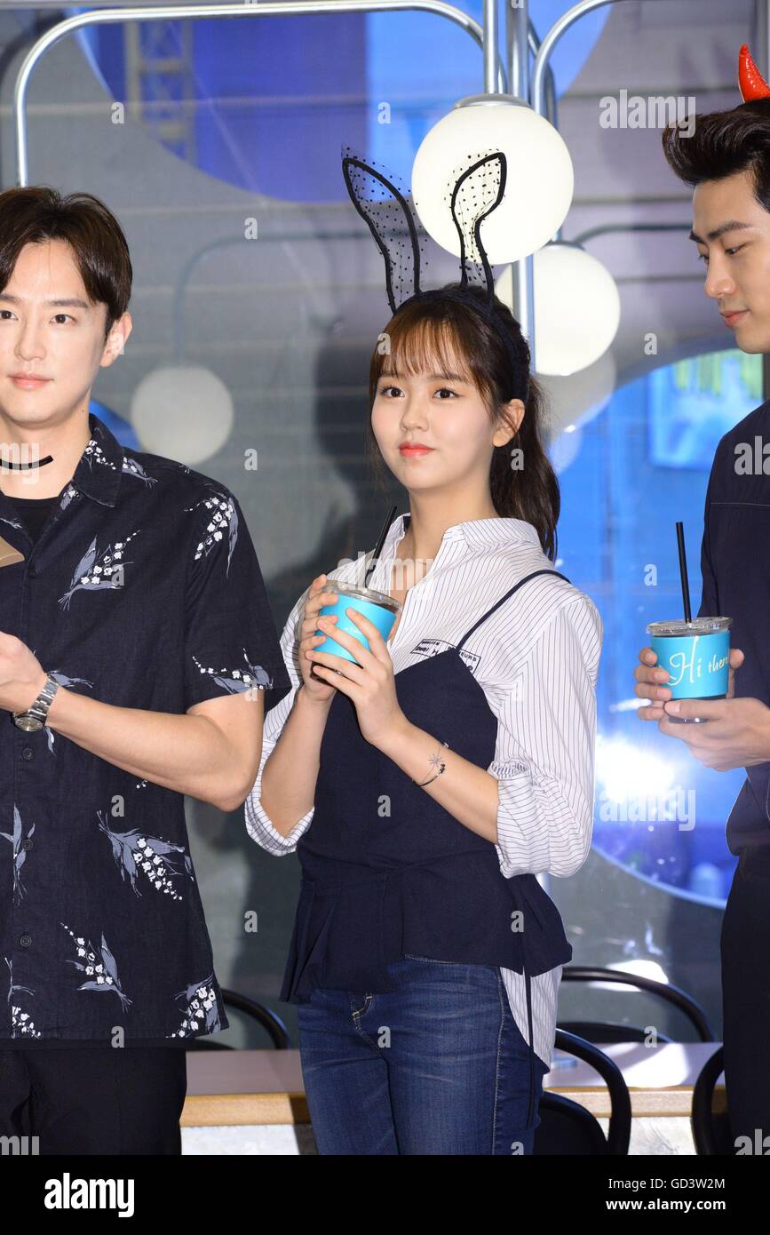 Seoul, Korea. 11th July, 2016. Su-hyun Kim, Taecyeon and Se-in Kwan ...