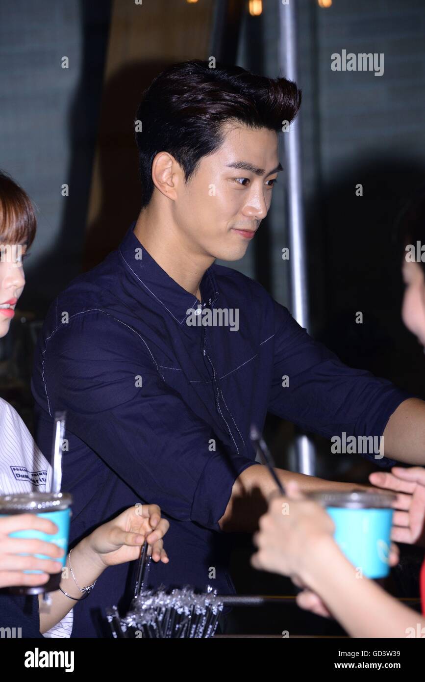 Seoul, Korea. 11th July, 2016. Su-hyun Kim, Taecyeon and Se-in Kwan ...
