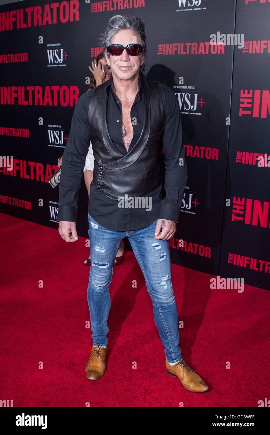 New York, NY, USA. 11th July, 2016. Mickey Rourke at arrivals for THE ...