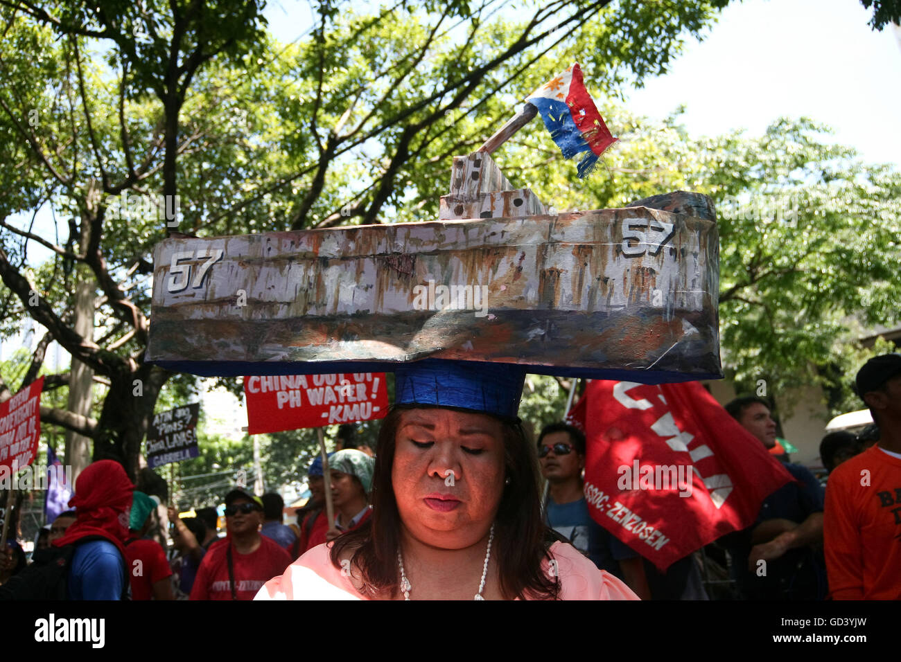 Philippines. 12th July, 2016. Comedian, and activist, Mae ''Juana ...