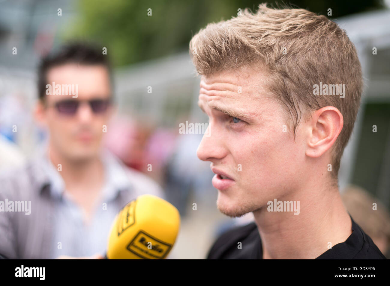 Leverkusen, Germany. 12th July, 2016. Lars Bender giving an interview ...