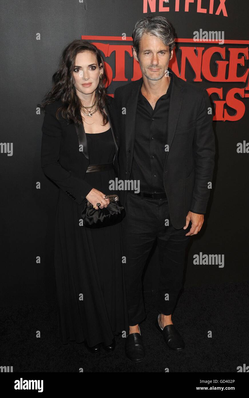 Los Angeles, CA, USA. 11th July, 2016. Winona Ryder, Scott Mackinlay ...