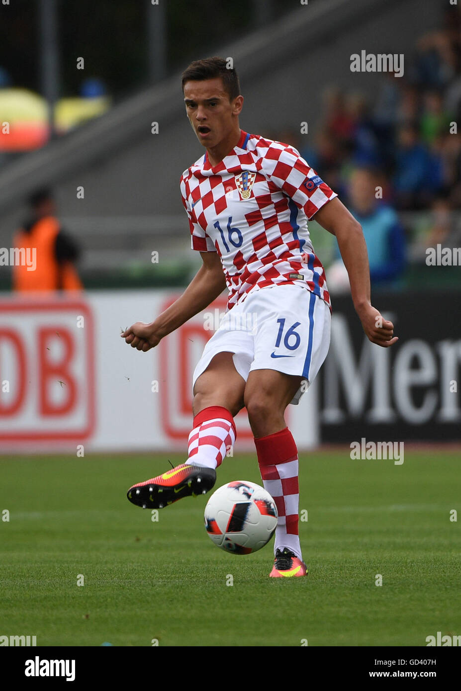 Ulm, Germany. 12th July, 2016. Croatia's Nikola Moro in action during ...