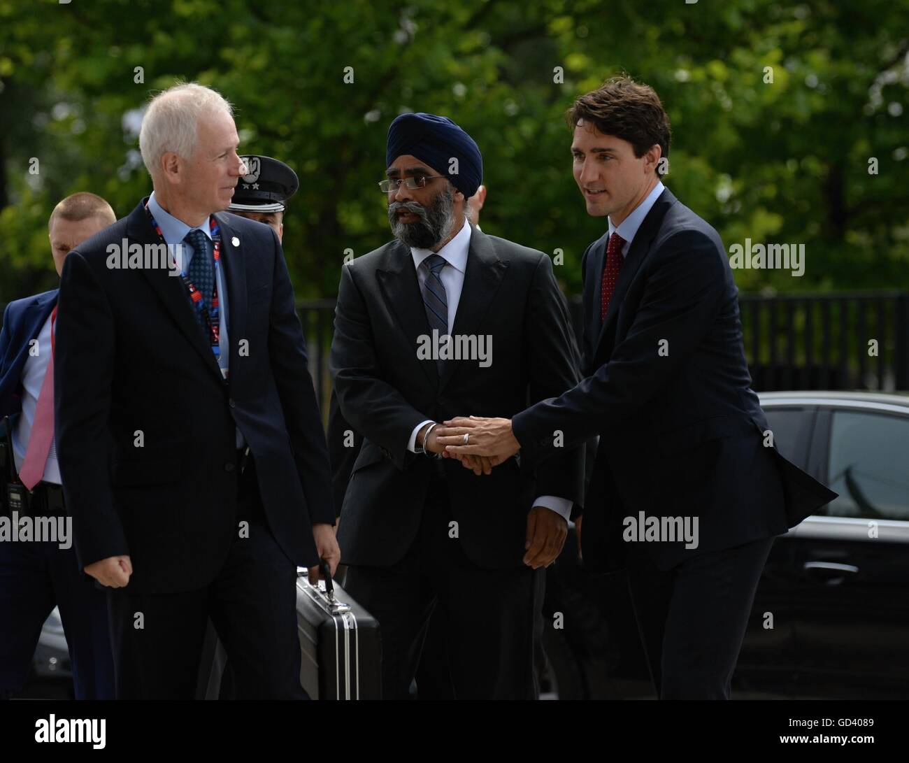 Left to right canadian prime minister justin trudeau hi-res stock ...