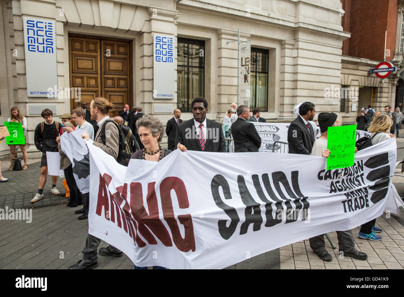 London, UK. 11th July, 2016. Human rights campaigners protest outside ...