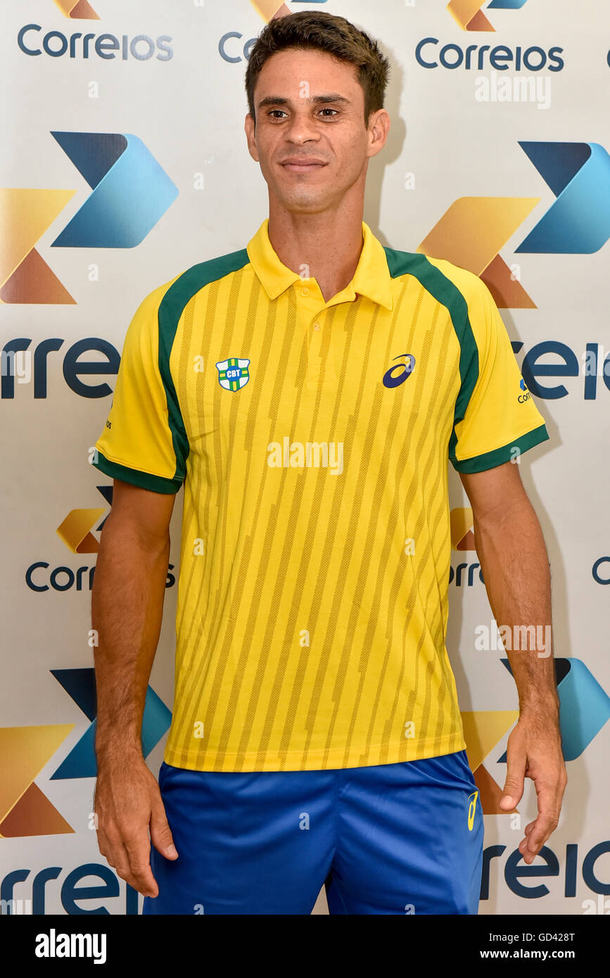 Rog?rio Silva of the Brazilian team during a press conference before ...