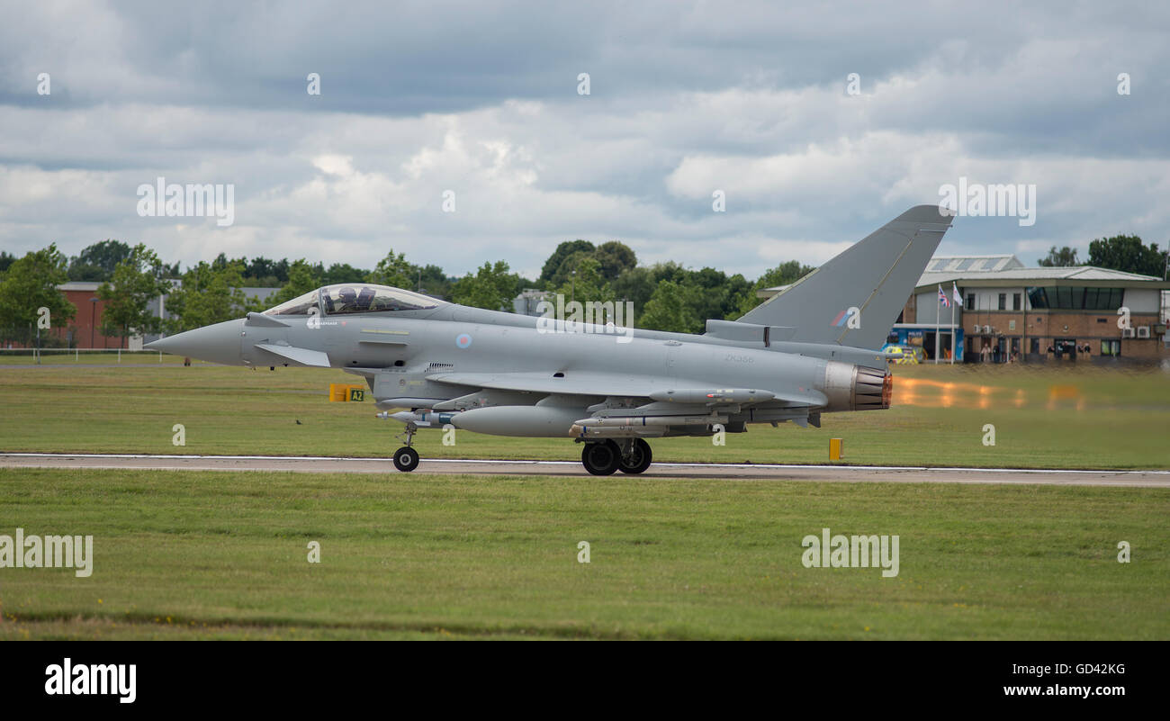 Farnborough, Hampshire UK. 12th July 2016. Eurofighter Typhoon with ...