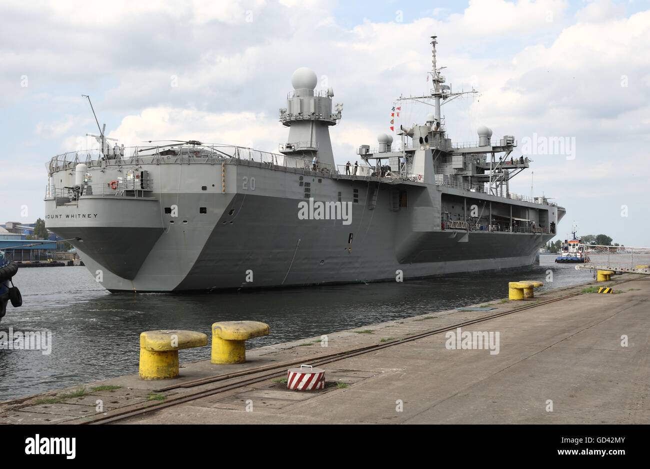 Gdynia, Poland 12th, July 2016 US Navy Ship USS Mount Whitney (LCC-20 ...