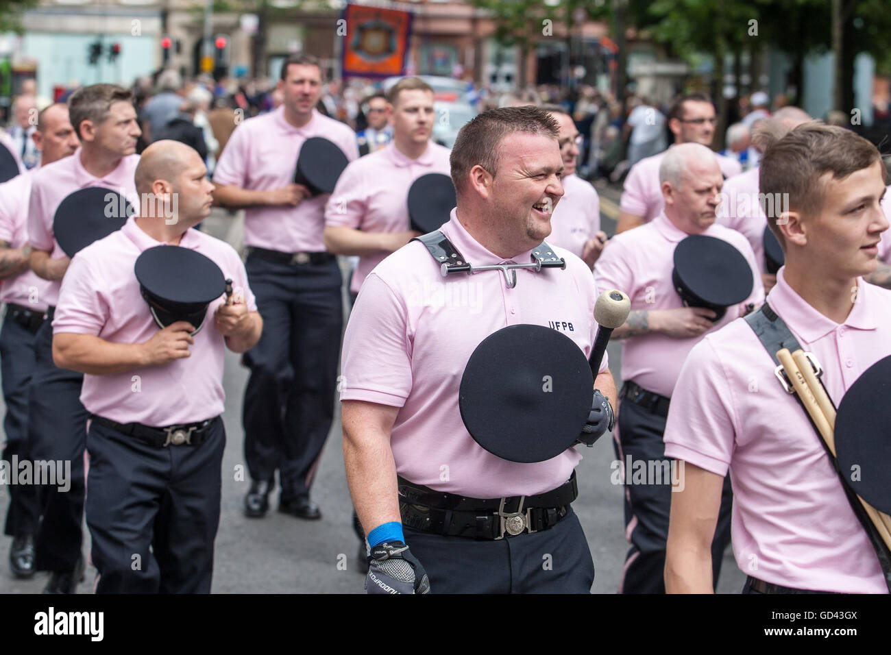 Belfast, UK. 12th July 2016. Orangemen celebrate the Twelfth. It ...