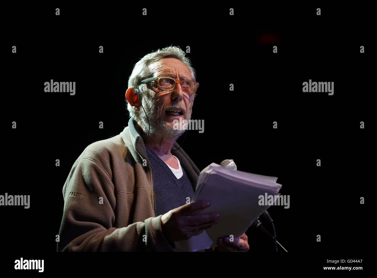 London, UK. 12th July 2016. Michael Wayne Rosen is an English children ...