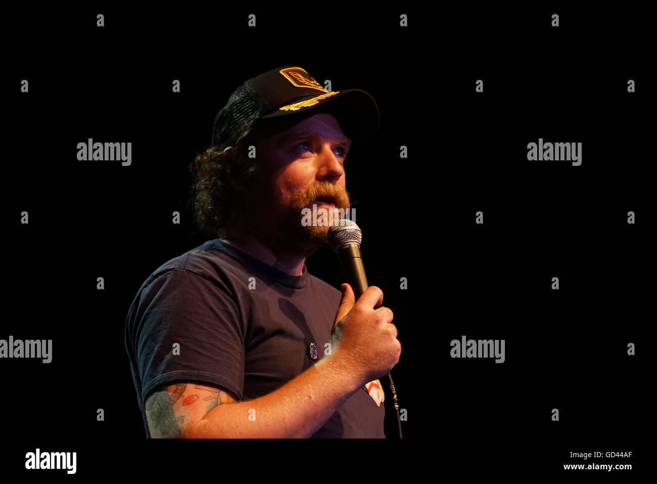 London, UK. 12th July 2016. Rupert Hunt comedian preforms at the #JC4PM ...