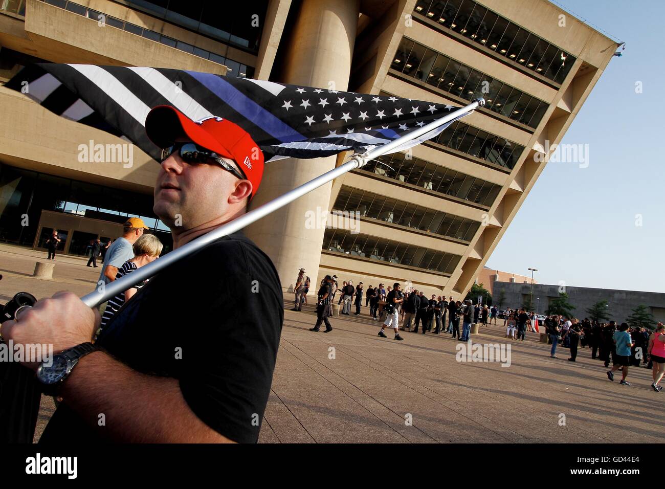 Dallas, Texas, USA. 12th July, 2016. Former corrections officer Mike ...