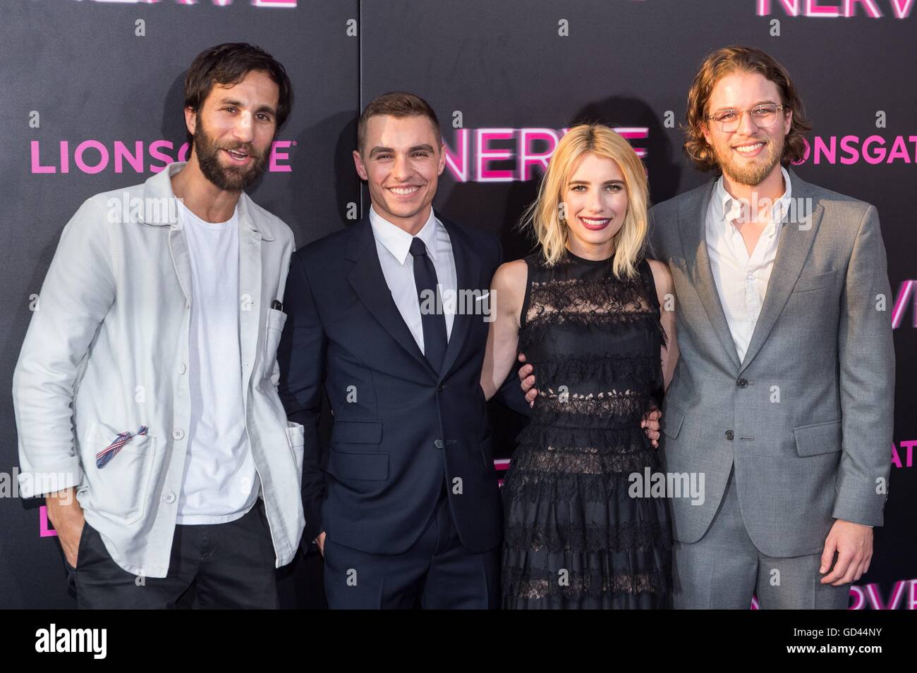 New York, NY, USA. 12th July, 2016. Ariel Schulman, Dave Franco, Emma ...