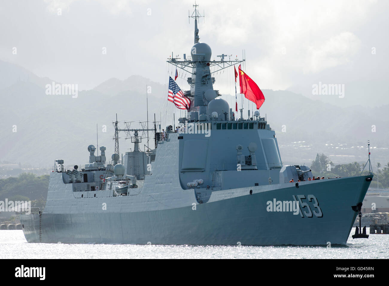 Honolulu, USA. 12th July, 2016. Chinese missile destroyer "Xi'an ...