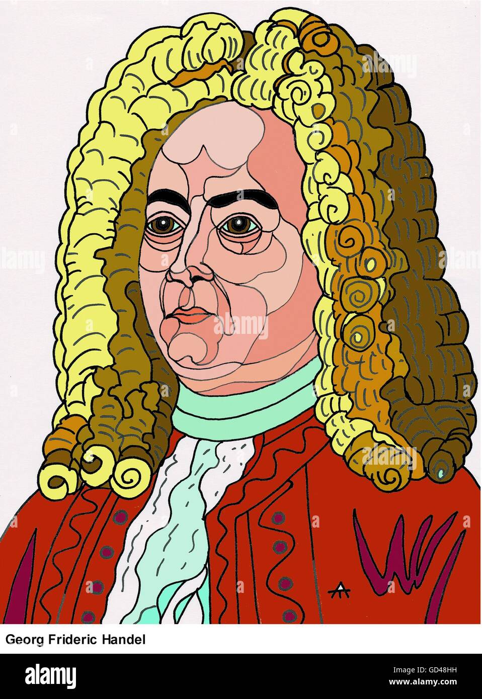 Portrait of George Frideric Handel Stock Photo - Alamy Portrait of George Frideric Handel Stock Photo - Alamy
