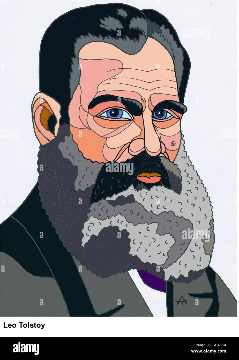 Portrait of Leo Tolstoy Stock Photo - Alamy