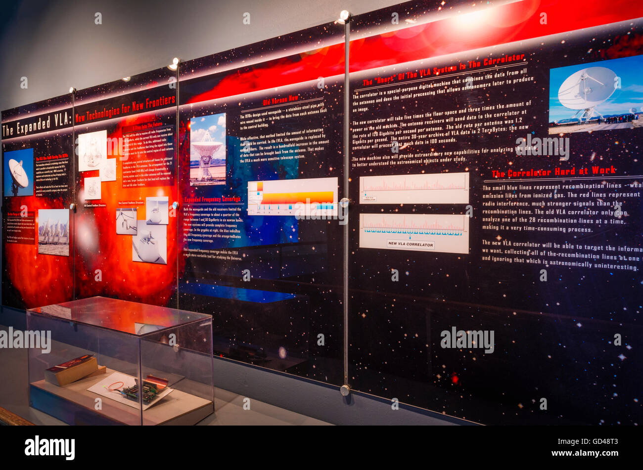 Visitor center display at the Very Large Array (VLA), Plains of San ...