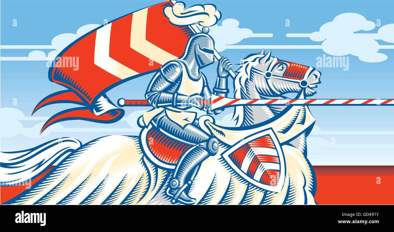 Knight horse lance hi-res stock photography and images - Alamy