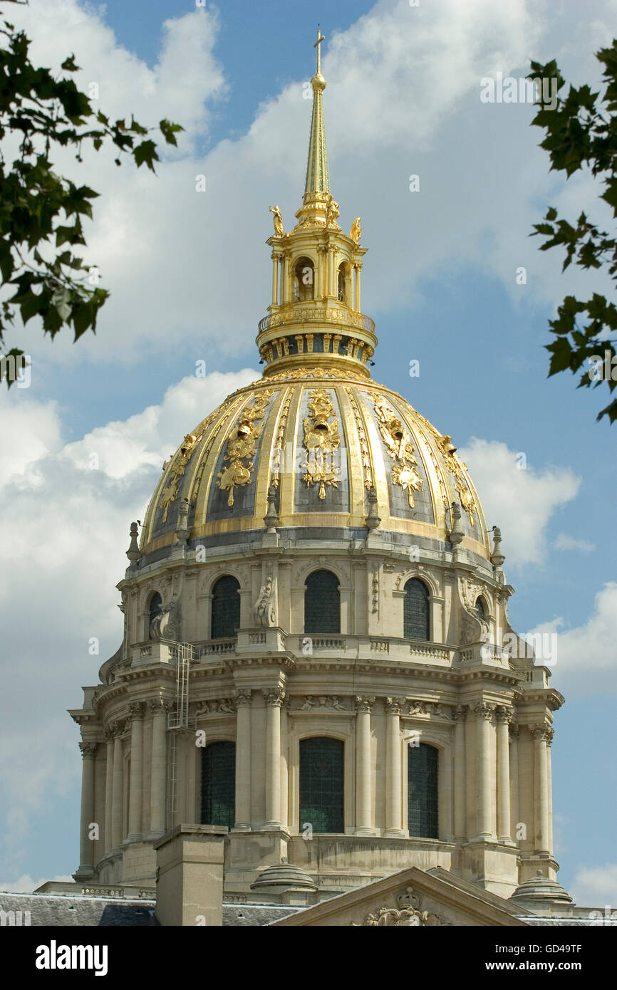 Cupola of Dôme Church. Paris. France Stock Photo - Alamy