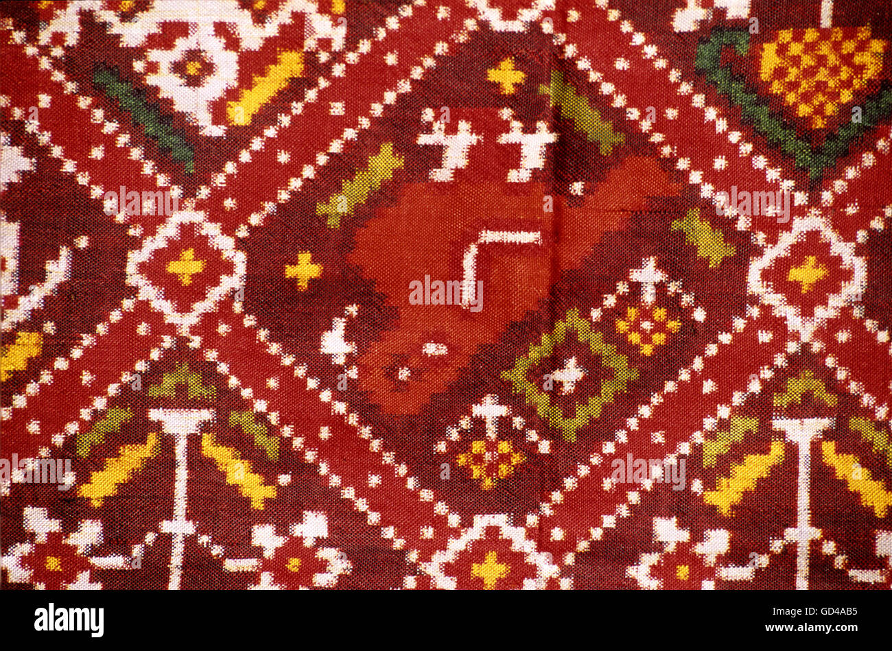 Patola double ikat saree Stock Photo - Alamy