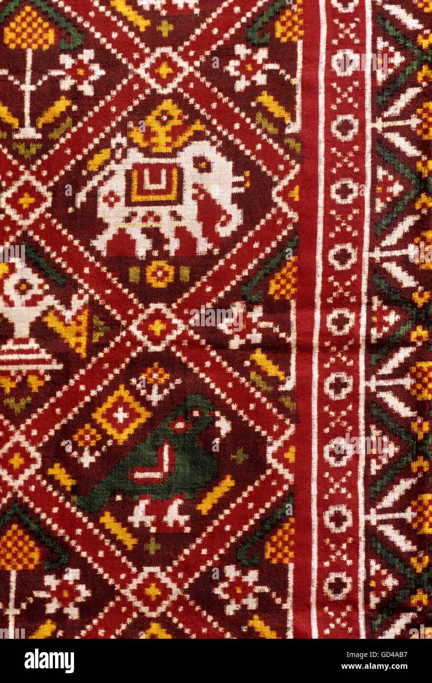 Patola double ikat saree Stock Photo - Alamy