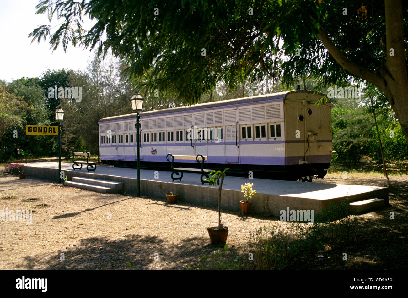 Royal Saloon Orchard Palace Gondal Gujarat Stock Photo - Alamy