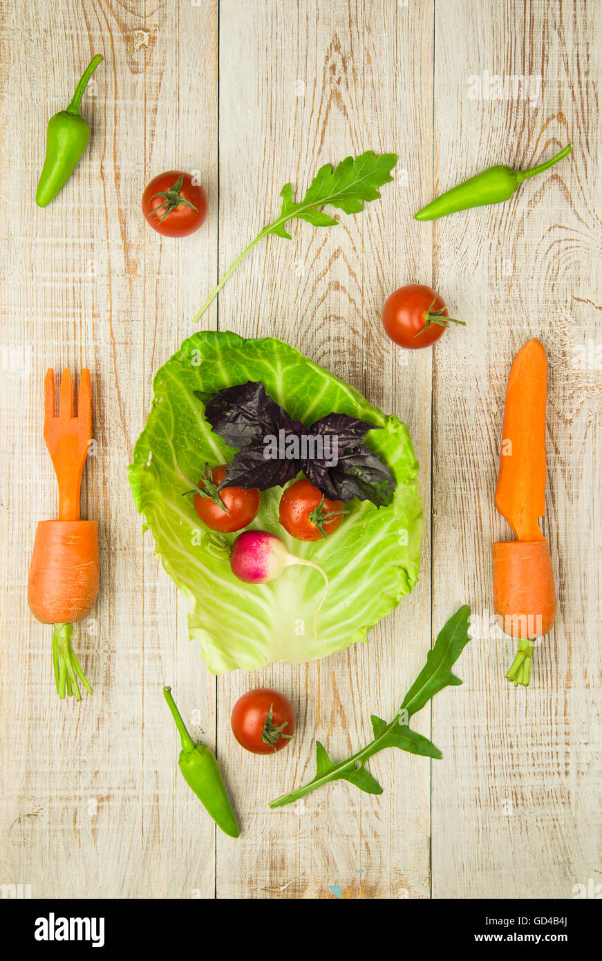 Set of fresh vegetables for a healthy diet Stock Photo - Alamy