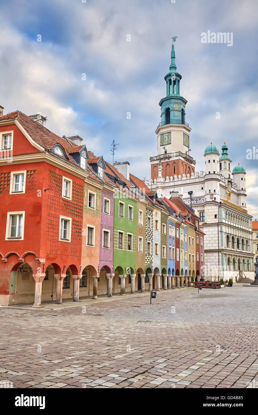 Old Market Square and Town Hall in Poznan, Poland Stock Photo - Alamy