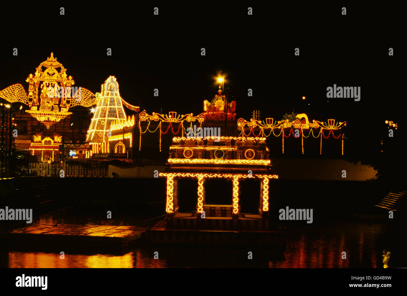 Pushkarani during Brahmotsavam Stock Photo - Alamy