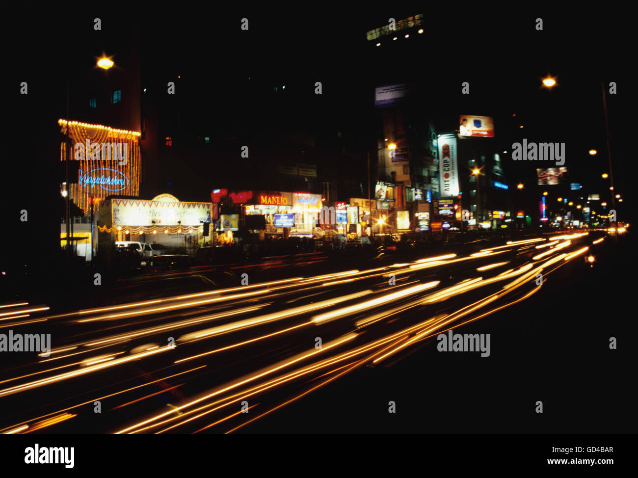 MG Road at night Stock Photo - Alamy