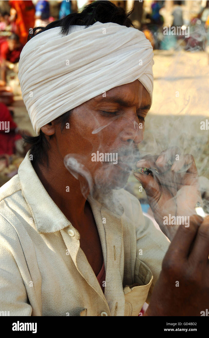Man having a smoke Stock Photo - Alamy
