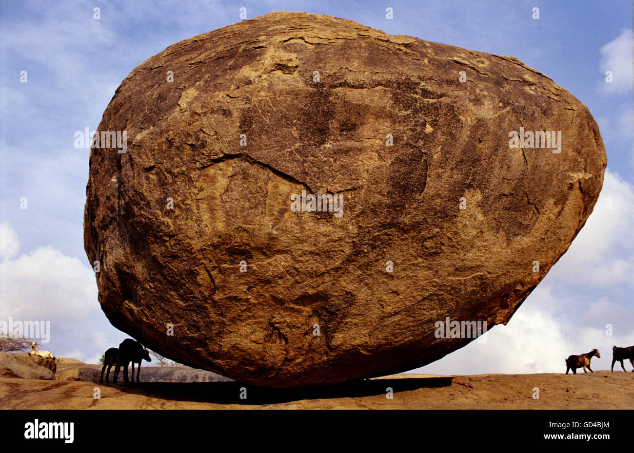 Krishna's butter ball Stock Photo - Alamy