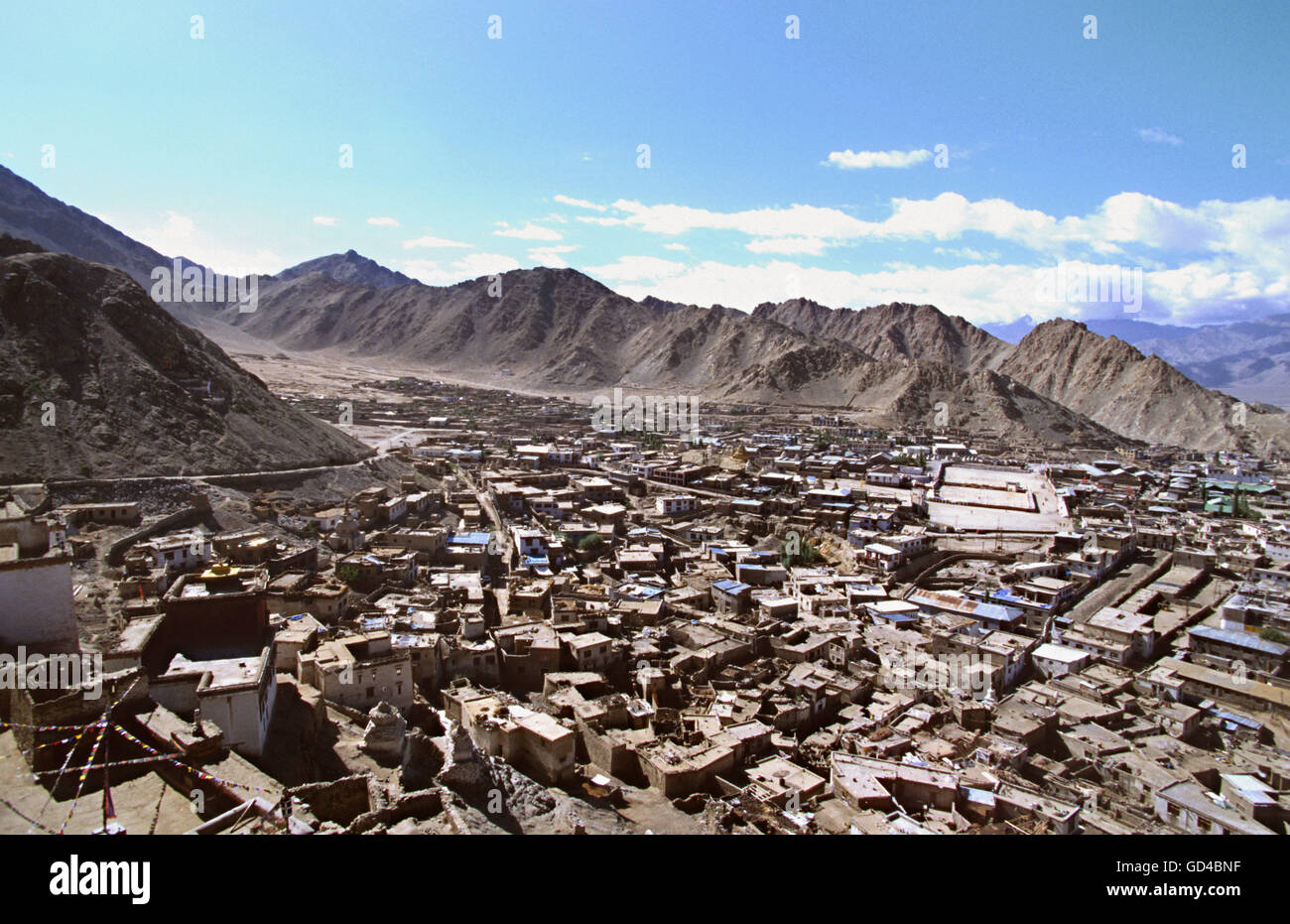 Aerial view of Leh city Stock Photo - Alamy