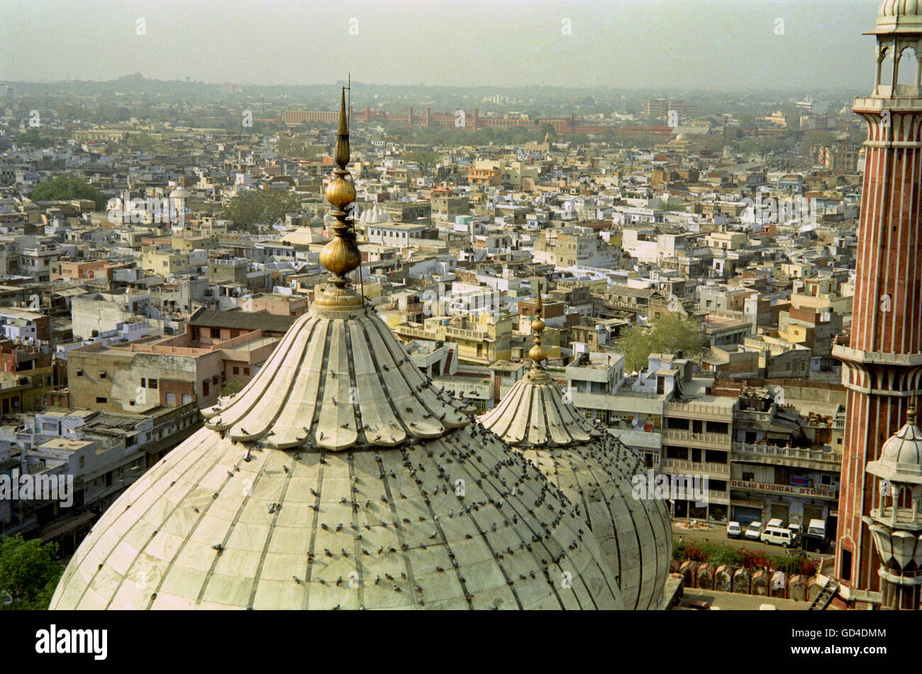 Jama masjid mosque delhi aerial hi-res stock photography and images - Alamy