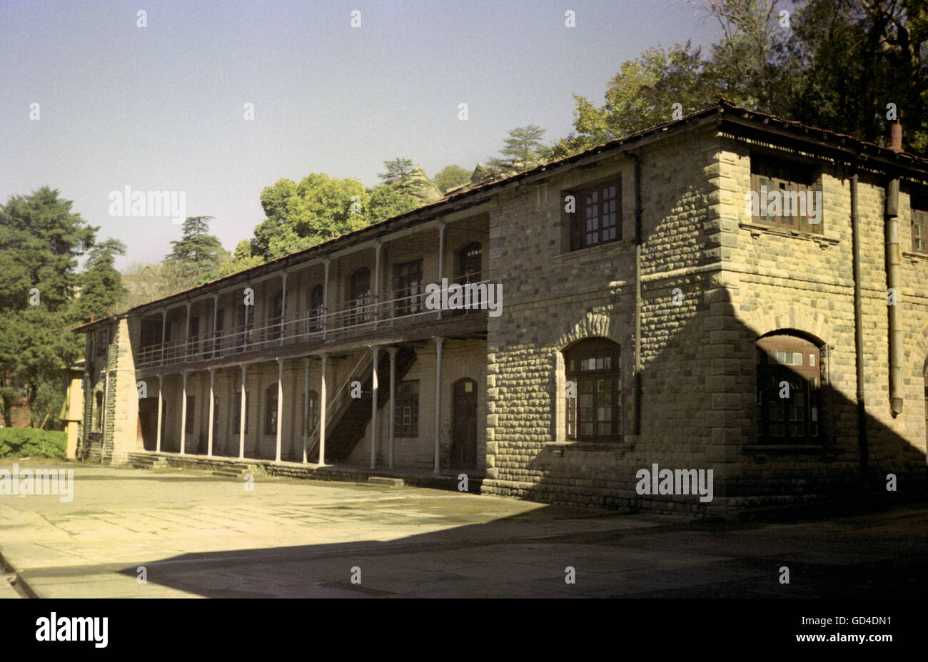 Himalaya house dormitory Stock Photo - Alamy