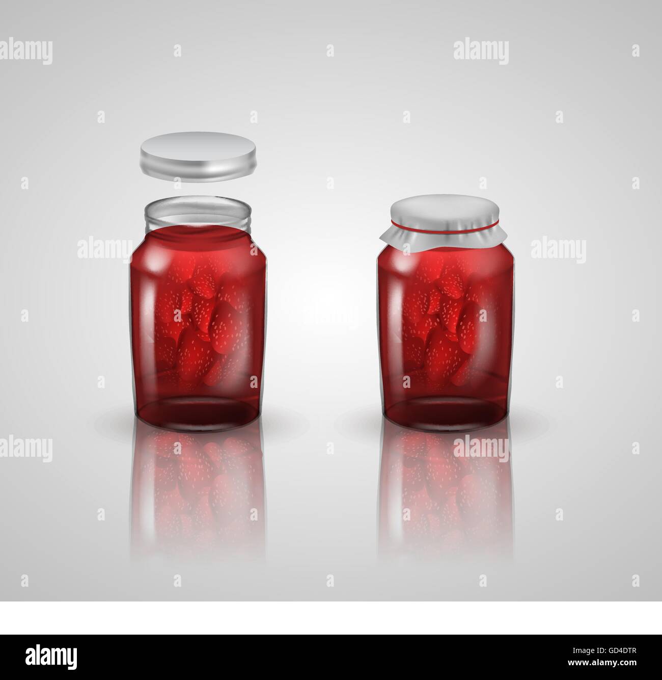 Strawberry glass cover Stock Vector Images - Alamy