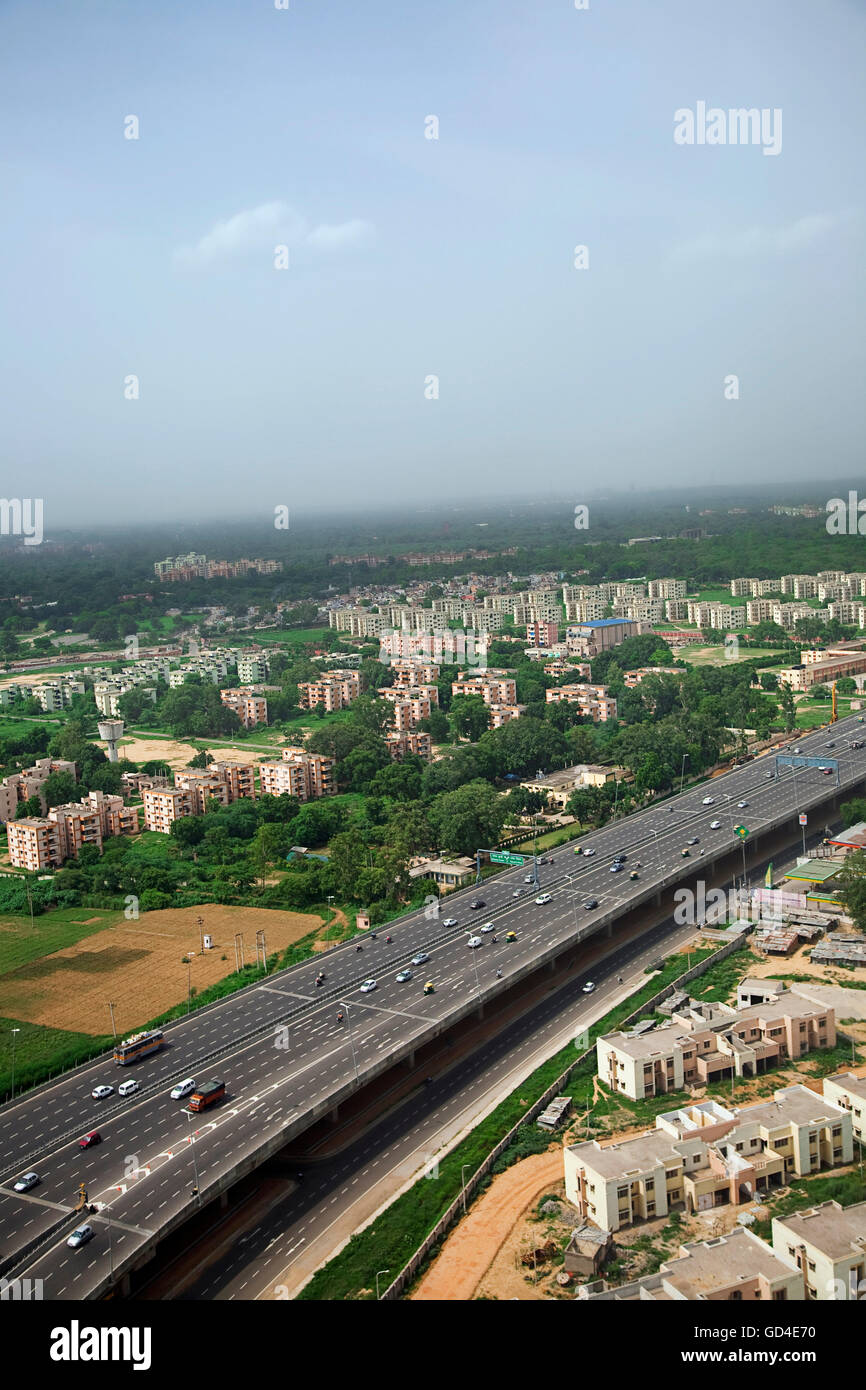 Aerial view of Highway at Gurgaon Stock Photo - Alamy