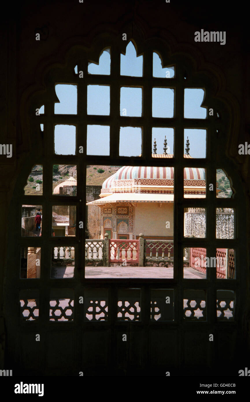 View of Amber fort from a window Stock Photo - Alamy